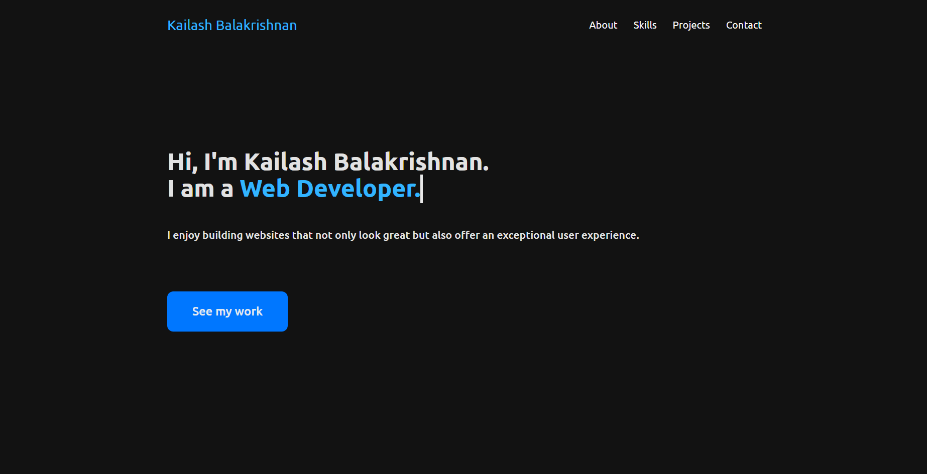 Kailash Balakrishnan | Web Developer